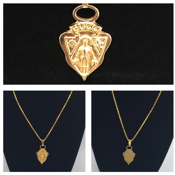 Gucci | Jewelry | Authentic Gucci Tag Gold Tone Costume Necklace | Poshmark
